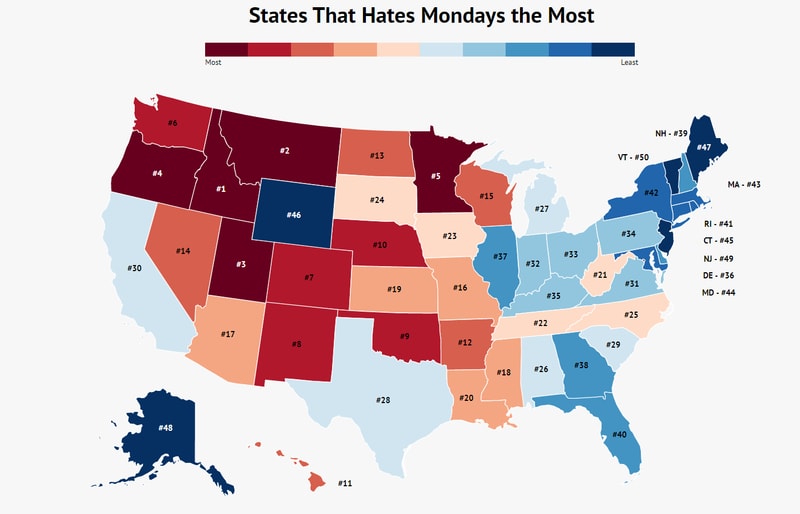 What State Hates Mondays The Most? – 105.7 WRGC